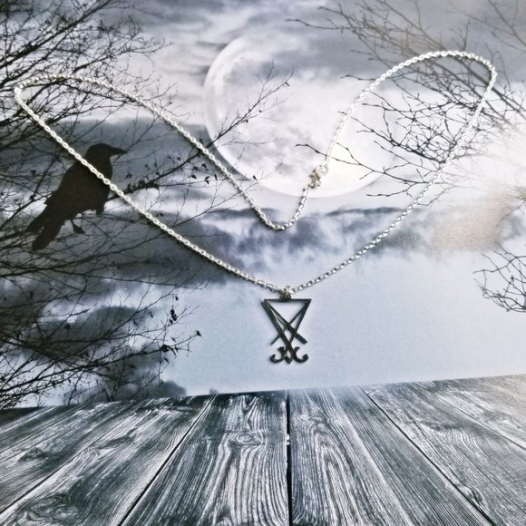 Baroque Vintage | Jewelry | Sigil Of Lucifer Luciferian Glyph Silver ...